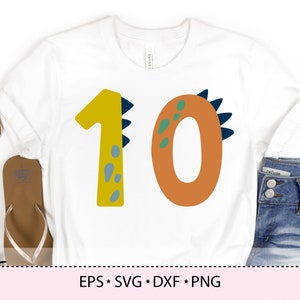 Dinosaur Numbers SVG, Dino Digits Png, Jurassic Park Set, Birthday PNG ...