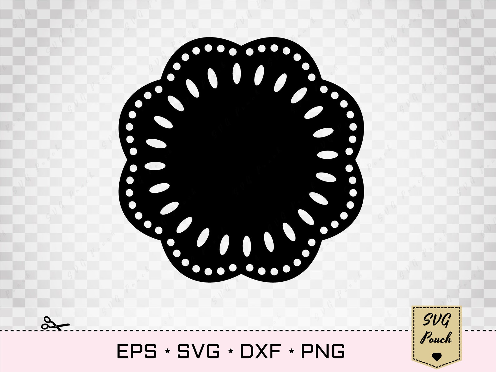 Doily Svg Lace Doily Circle Svg Lace Doily Floral Clipart | Etsy