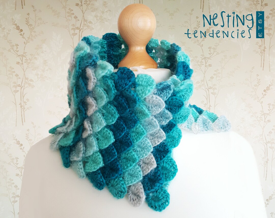 KHALEESI Cowl, DRAGON Cowl, CROCHET Cowl, Knitted Scarf, Crochet Scarf ...