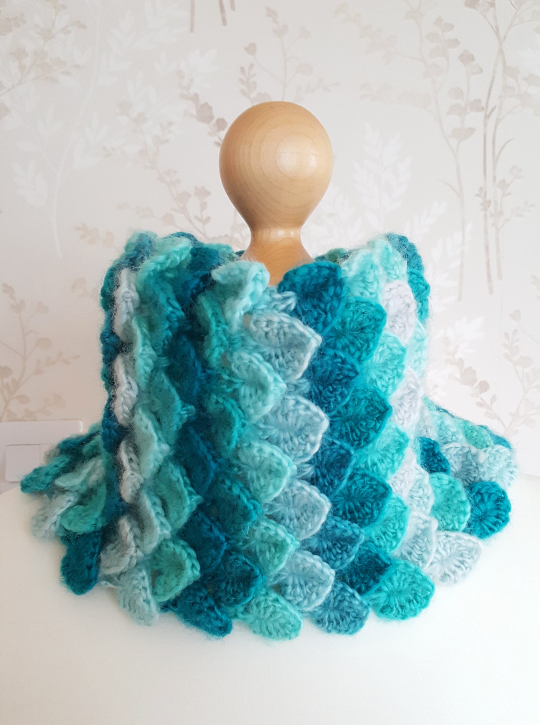 KHALEESI Cowl, DRAGON Cowl, CROCHET Cowl, Knitted Scarf, Crochet Scarf ...