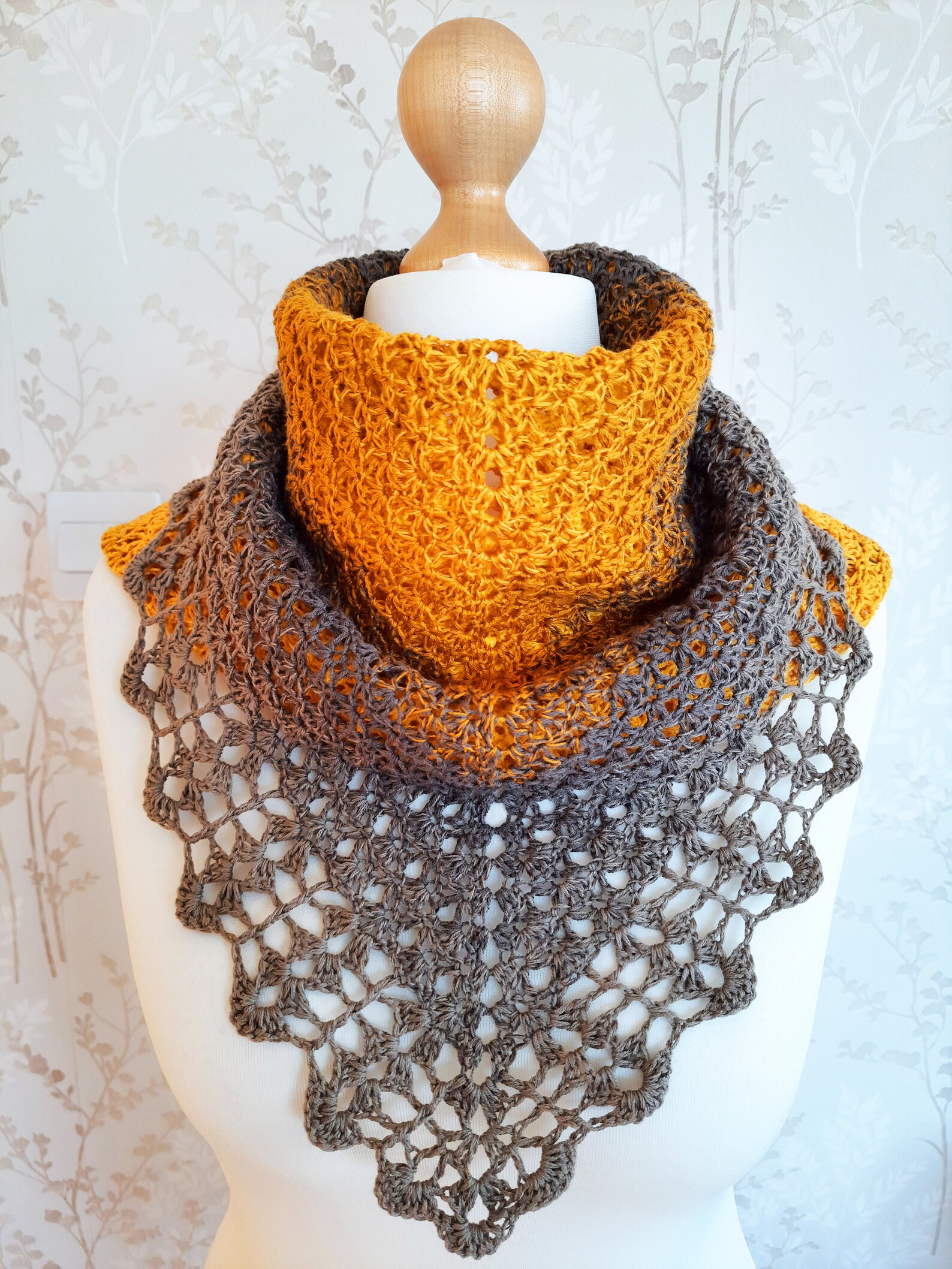 Gradient CROCHET SHAWL Crochet Shawl in the UK Handmade Knit - Etsy UK
