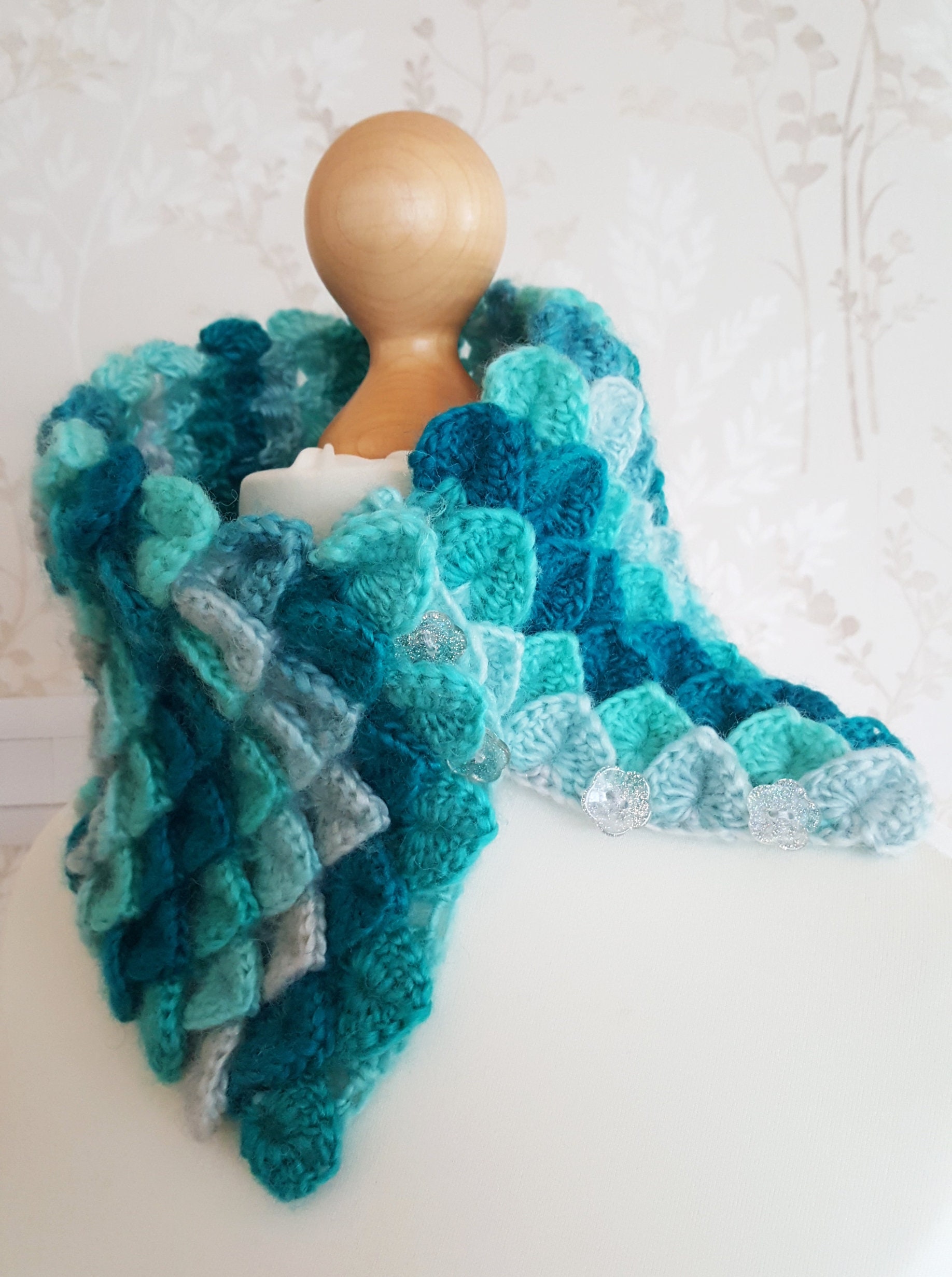 KHALEESI Cowl, DRAGON Cowl, CROCHET Cowl, Knitted Scarf, Crochet Scarf ...
