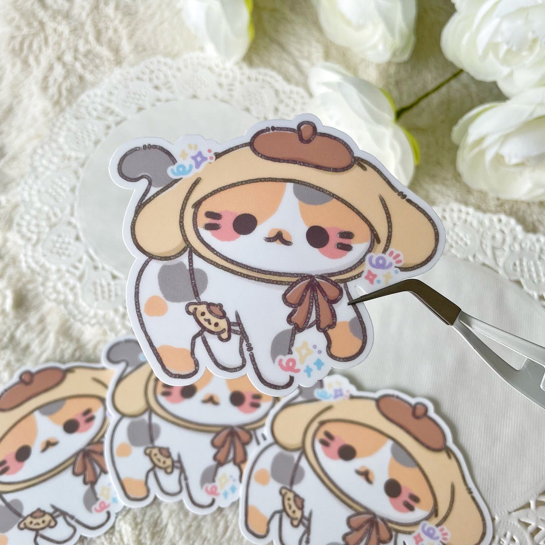 Purin Cat Vinyl Sticker - Etsy
