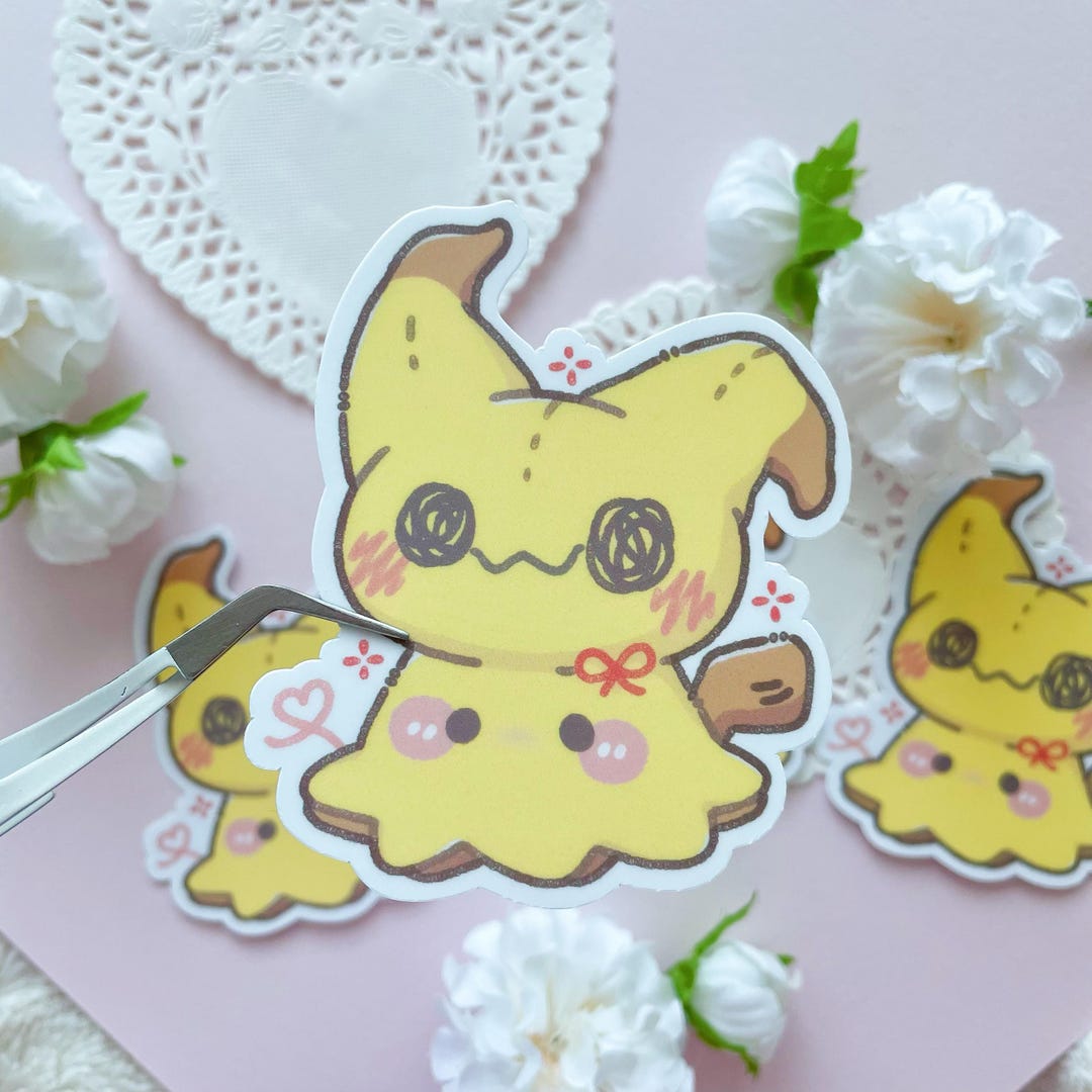 Cutie Pika Mimik Vinyl Sticker - Etsy