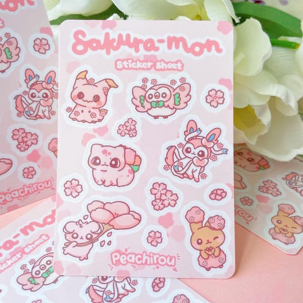 Sakura Stickers - Etsy UK