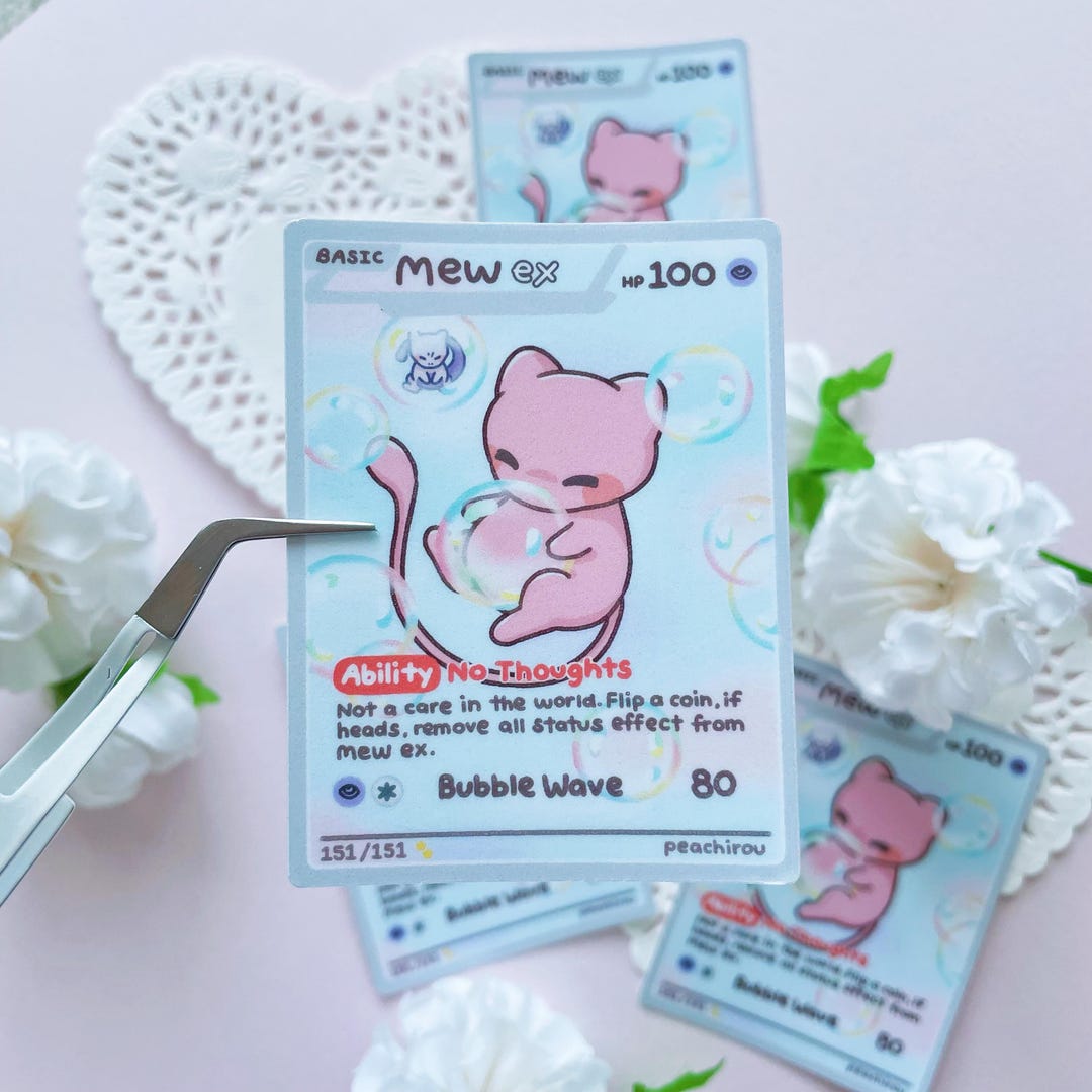 Pink Cat TCG Vinyl Sticker - Etsy