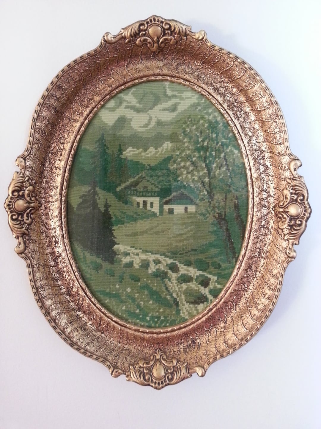 Fruhlig Auf Der Alm - Spring on the Mountainside - Original Wiehler Gobelin Handmade - Etsy