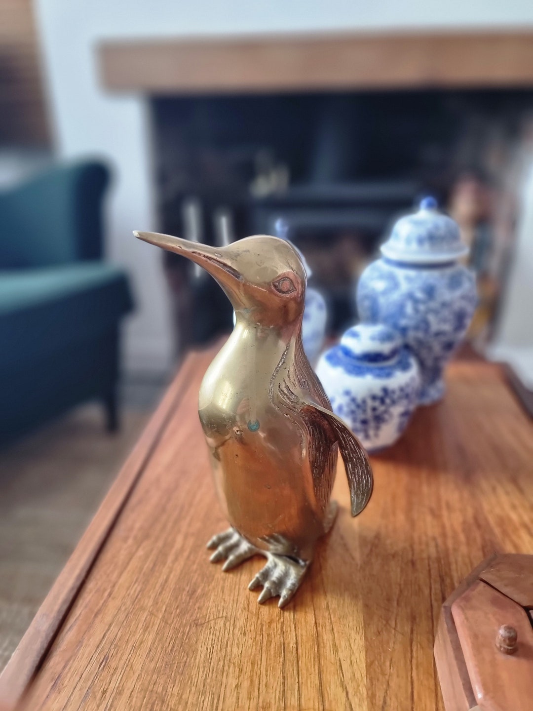 Large Vintage Brass Penguin, Mid Century Brass Decoration - Etsy