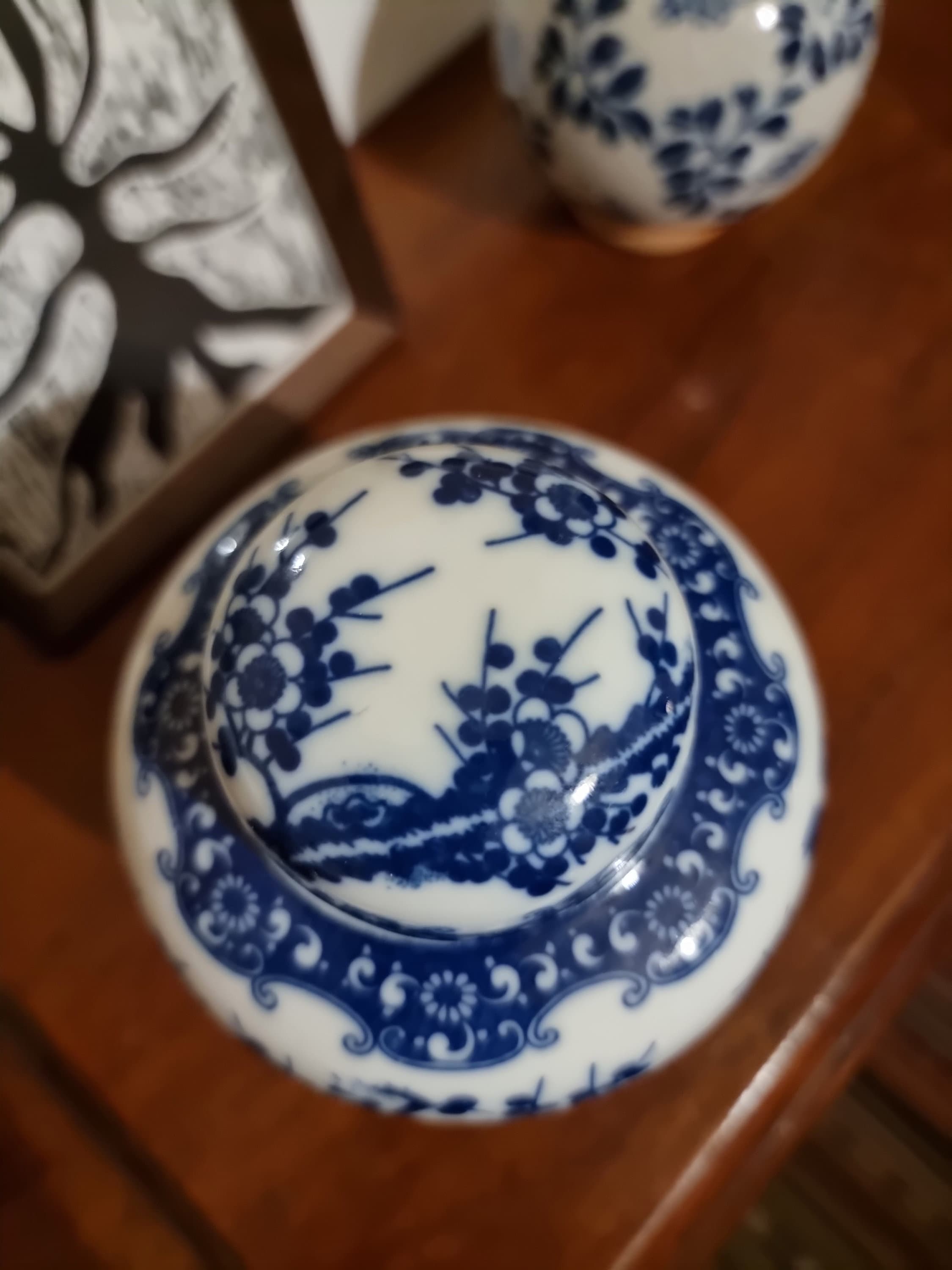 Vintage Porcelain Ginger Jar Ceramic Jar Decoration Blue - Etsy