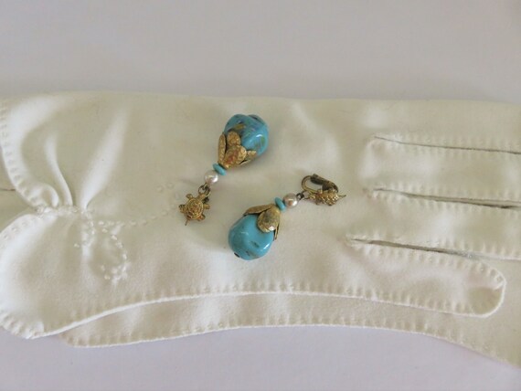 Fabulous MIRIAM HASKELL Vintage Turtle & Faux Turquoi… - Gem