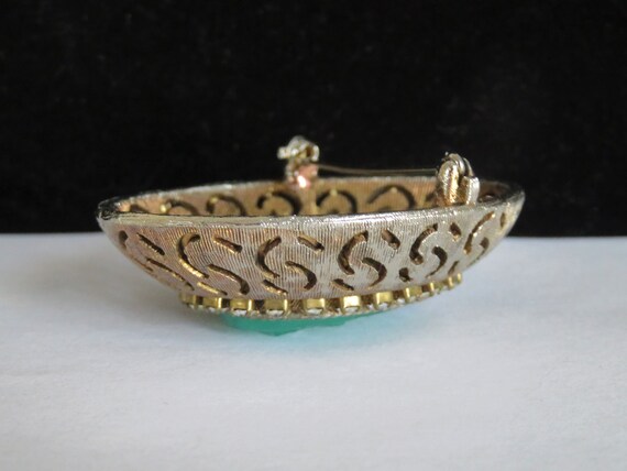 Vintage HAR Carved Faux Jade, Clear Crystal & Texture… - Gem