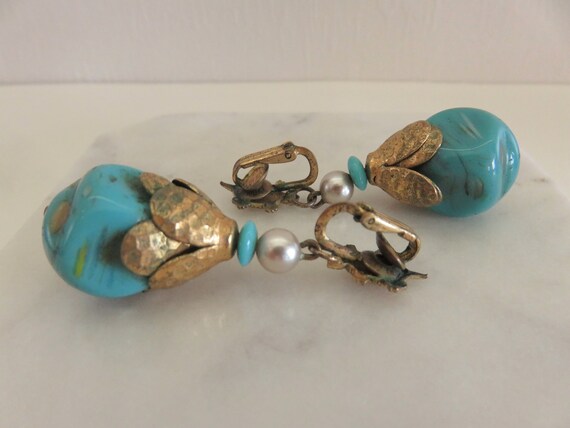 Fabulous MIRIAM HASKELL Vintage Turtle & Faux Turquoi… - Gem