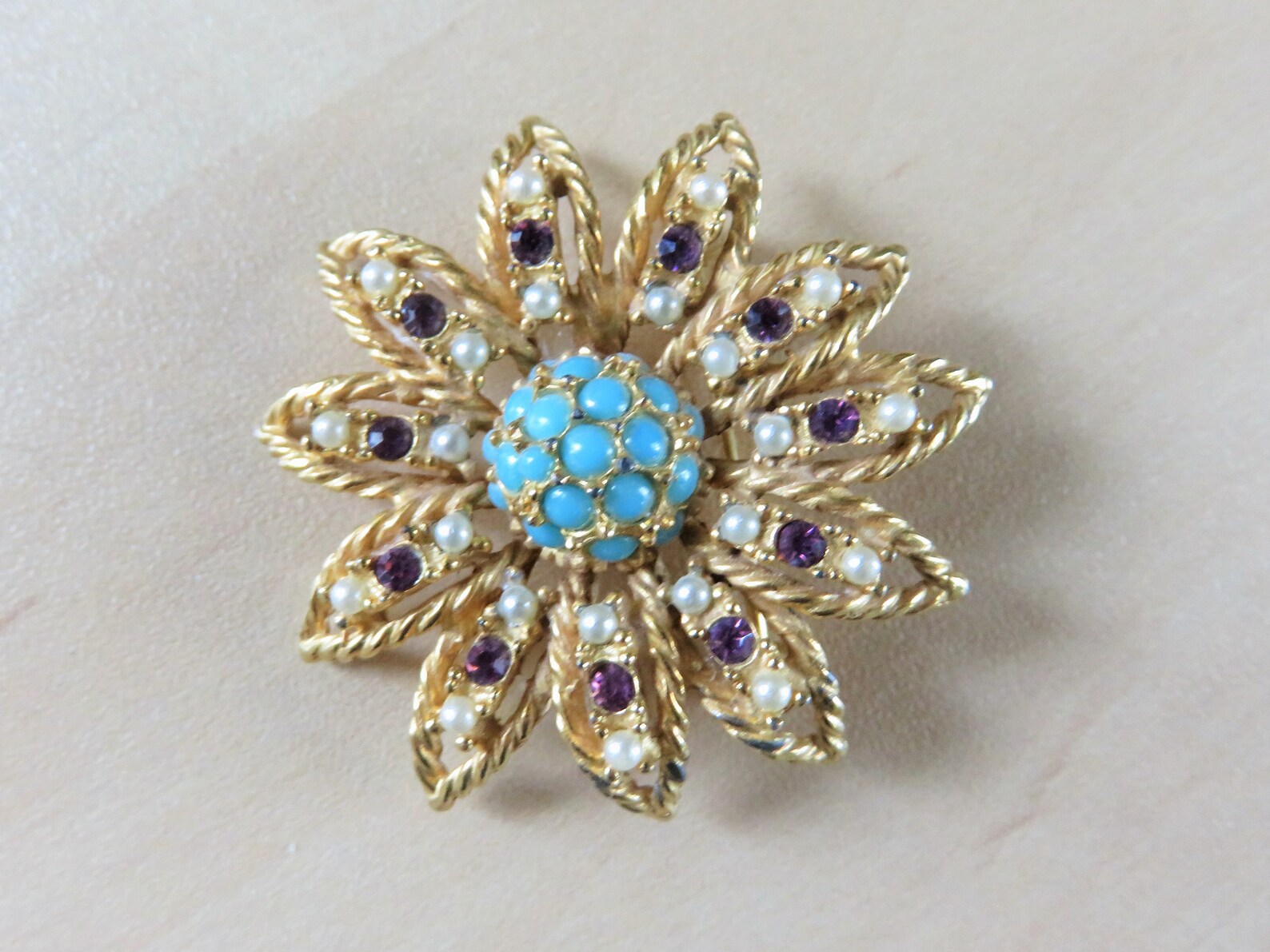 Vintage Single Flower Daisy Turquoise Seed White Pearl Purple - Etsy