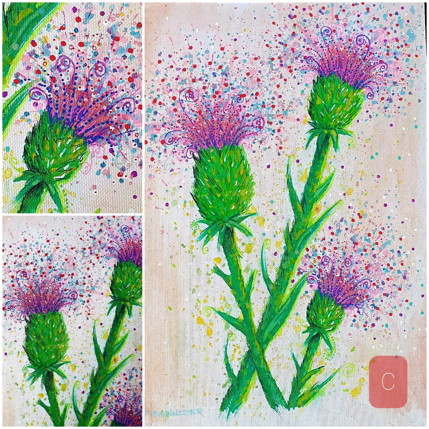 Scottish Thistle Original Paintings - Etsy UK