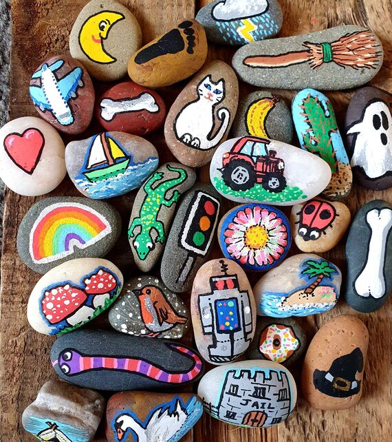 Scottish Beach Pebble Story Stones | Etsy