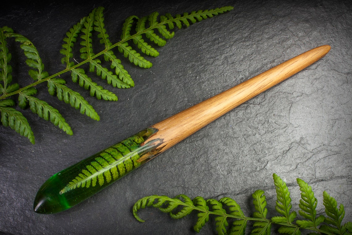 Fern Hair Stick Custom Order Personalize Handmade Resin - Etsy