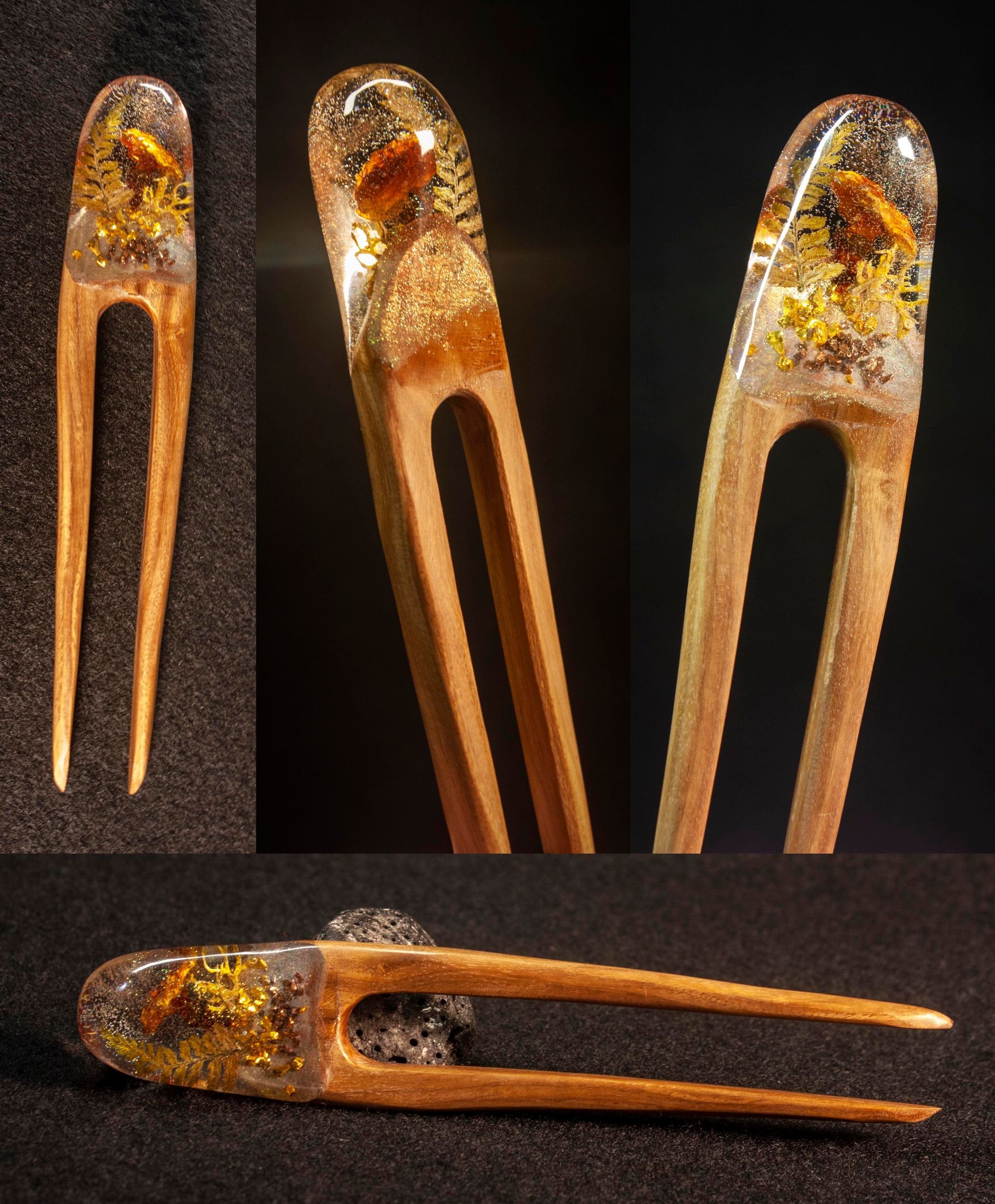 Hair Forks Handmade Hair Accessories Epoxy Resin Wood Jewelry Hair ...