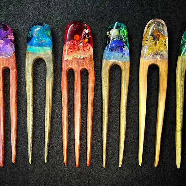 Wooden Hair Pin - Etsy