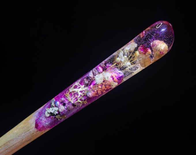 Hair Stick - Flower Dance - Handmade Hair Accessories Hair Fork Wooden ...