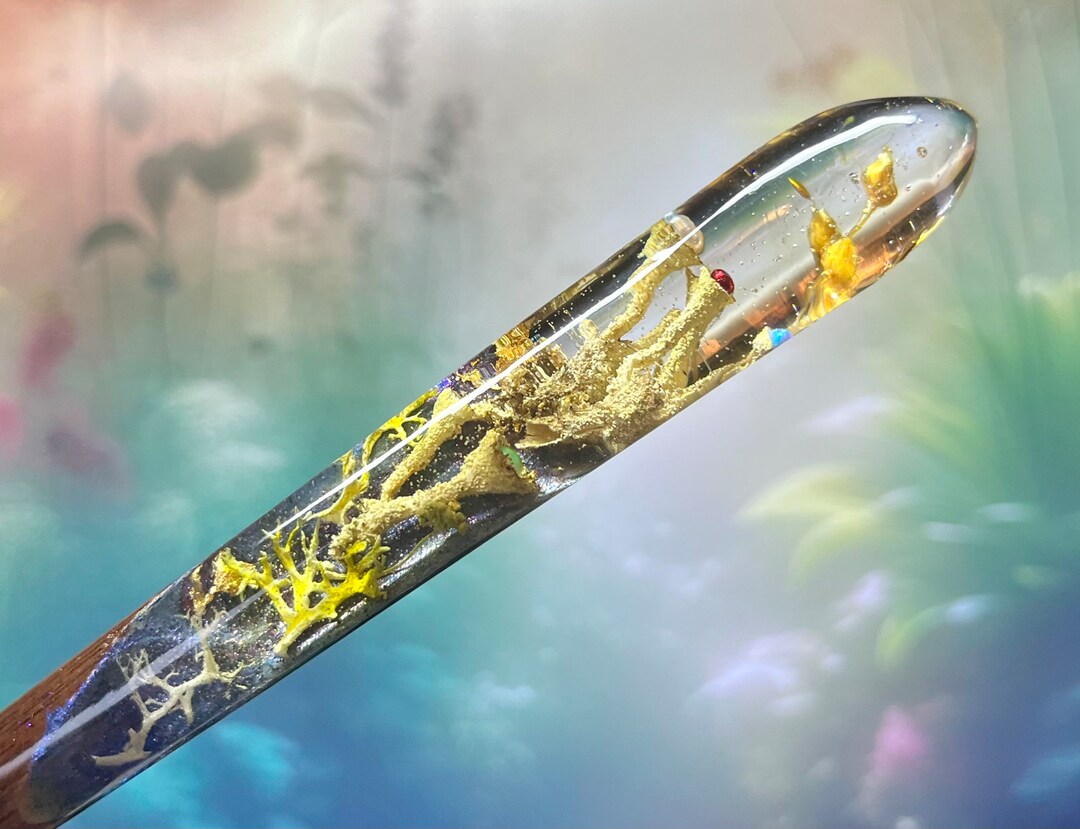 Forest Rituals Hair Stick Adorned With Flowers and Lichen Handmade ...