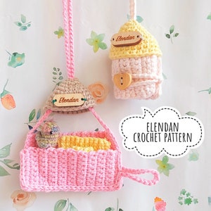 NO SEW Crochet Pattern Folding Dollhouse With Bird crochet House ...