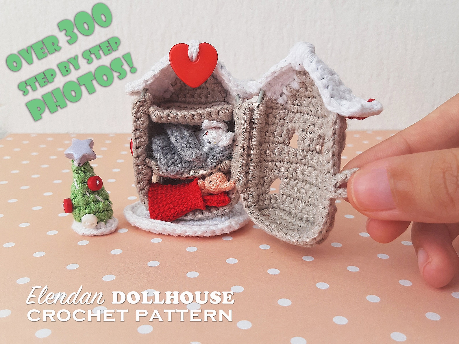 Crochet Pattern Dollhouse With Bunny amigurumi - Etsy