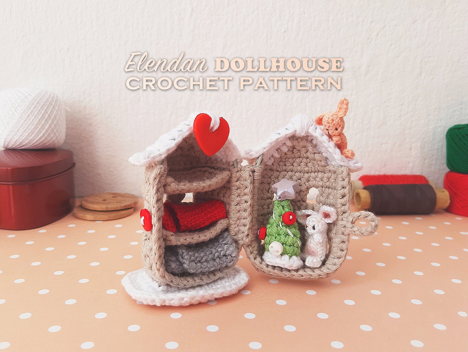 Crochet Pattern Dollhouse With Bunny amigurumi - Etsy
