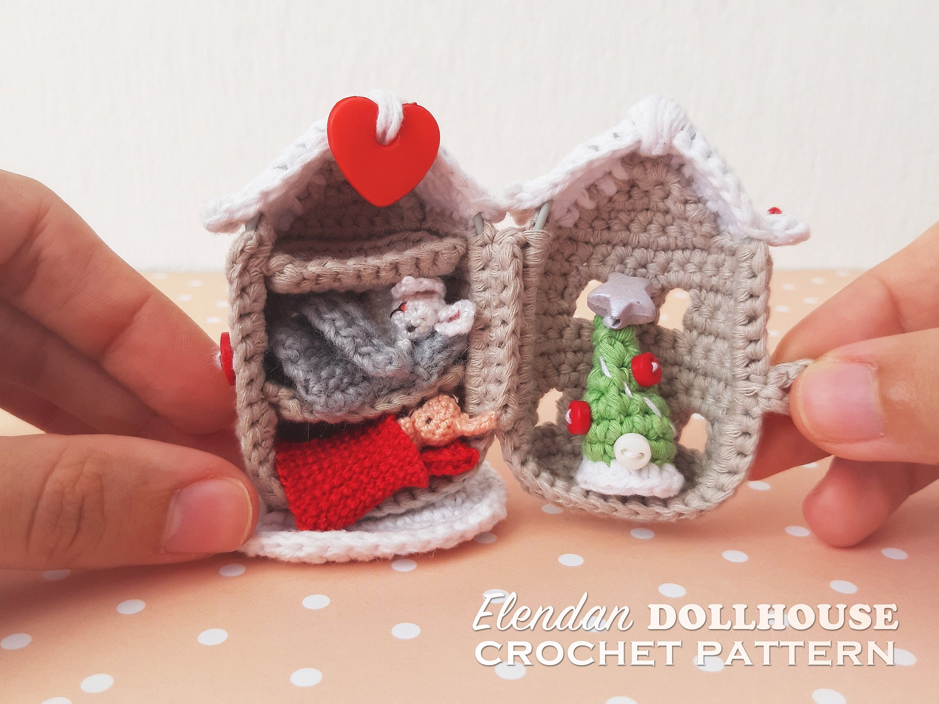 Crochet Pattern - Dollhouse With Bunny (amigurumi Pattern,crochet ...