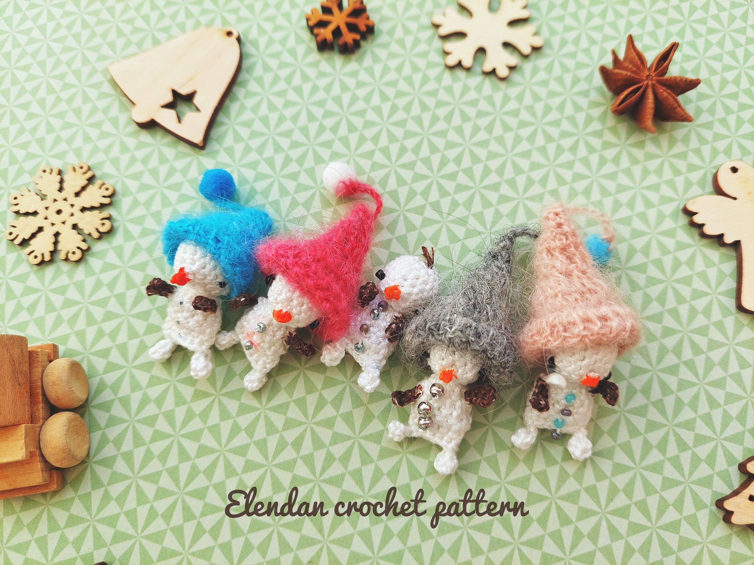 MINI Snowman Crochet Pattern crochet Snowman Pattern Crochet | Etsy