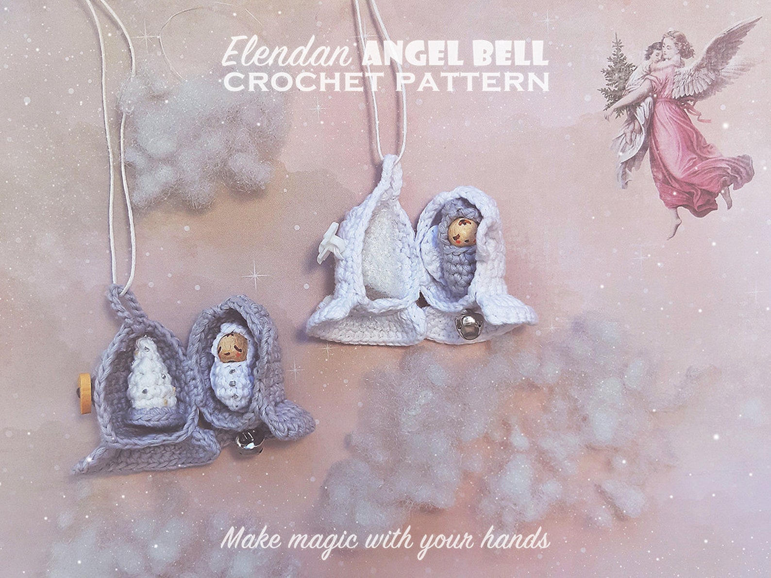 Christmas Crochet Pattern Bell With Angel christmas | Etsy