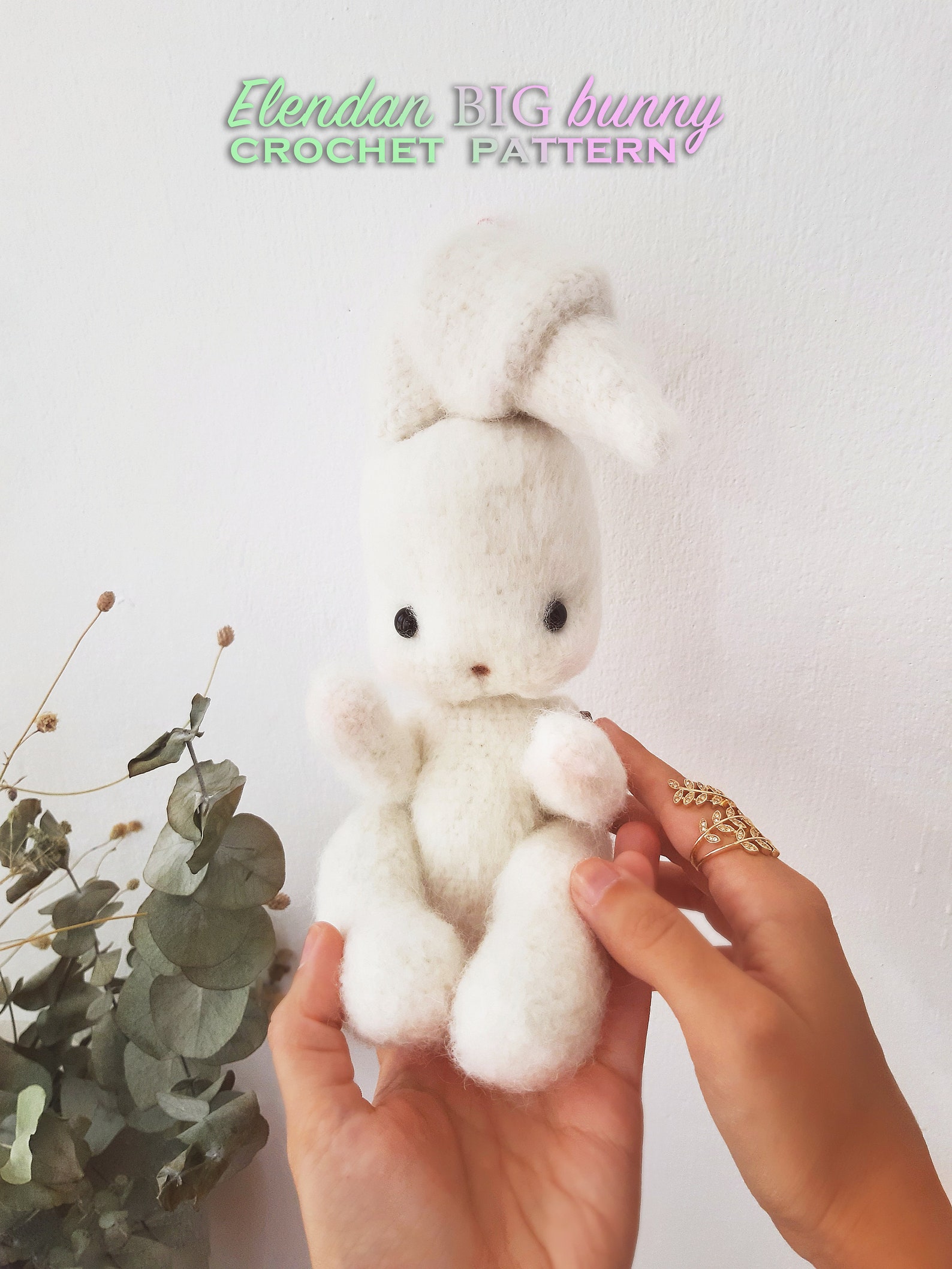 Big Bunny Crochet Pattern, Amigurumi Pattern, Amigurumi Bunny, Crochet ...