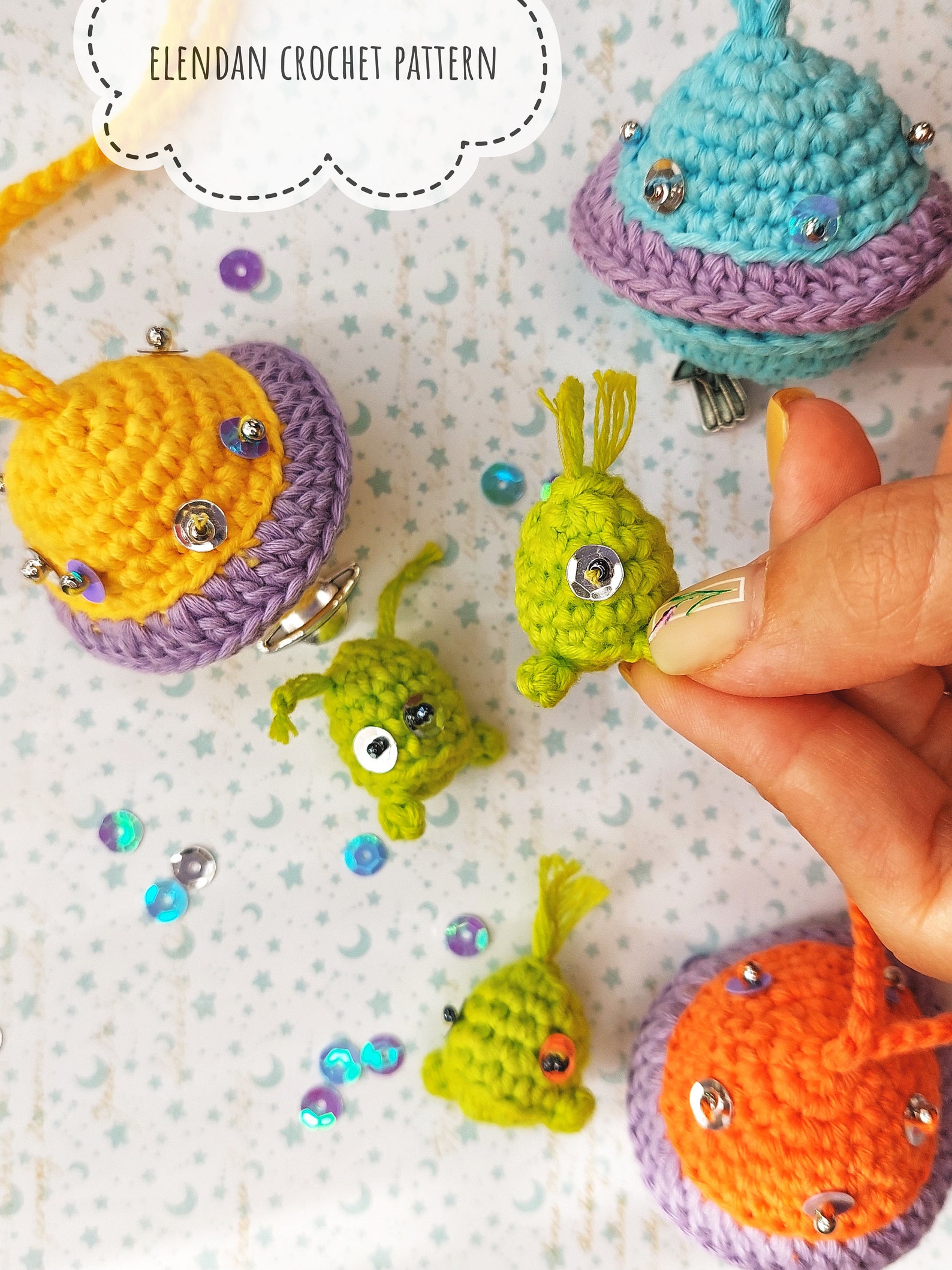 Crochet Pattern - Alien Spaceship (easy Crochet Pattern,amigurumi Ufo ...