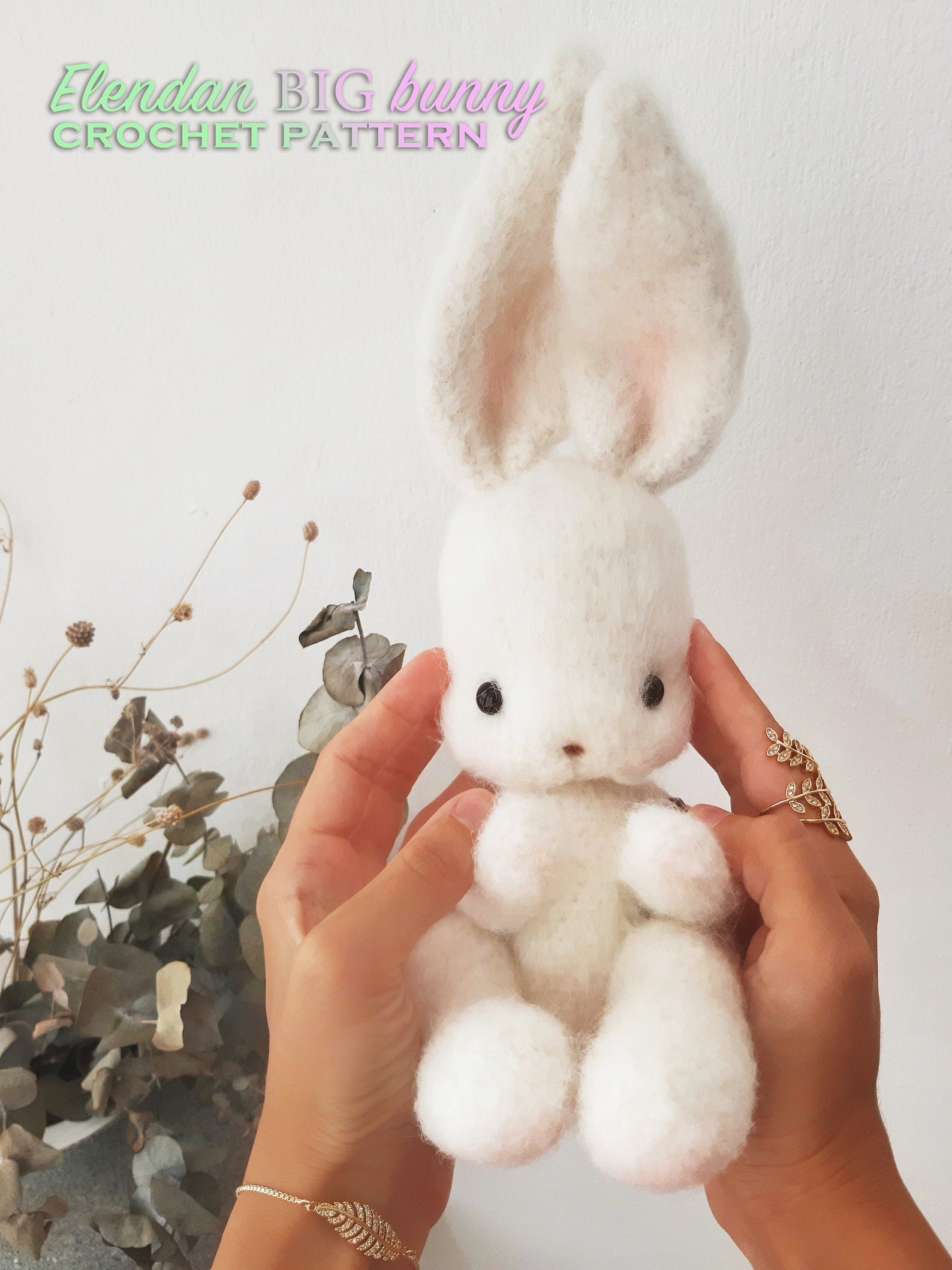 Big Bunny Crochet Pattern, Amigurumi Pattern, Amigurumi Bunny, Crochet ...