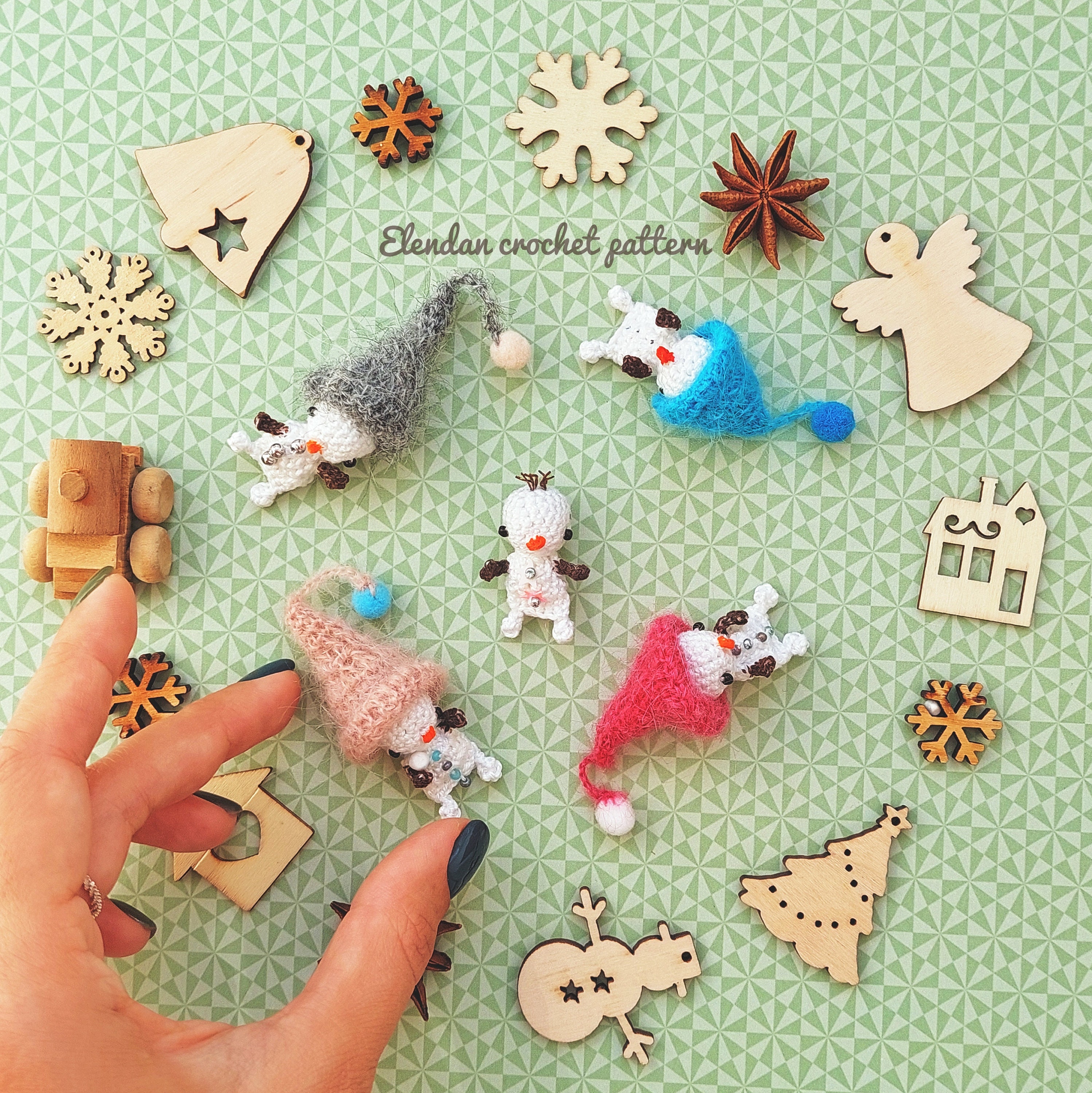 MINI Snowman Crochet Pattern crochet Snowman Pattern Crochet | Etsy