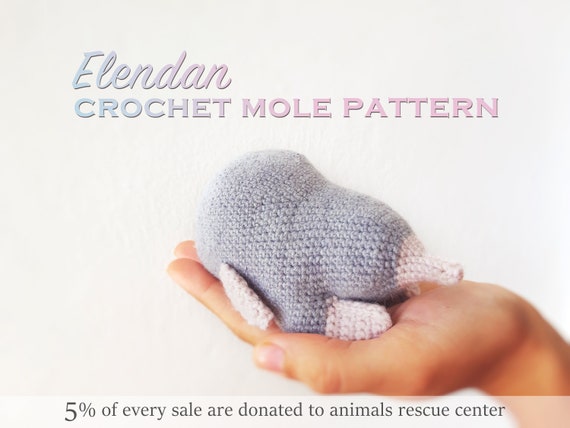 Crochet Pattern Amigurumi Mole Crochet Animal Pattern | Etsy Australia