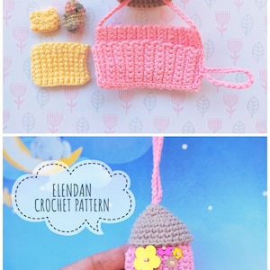 NO SEW Crochet Pattern - Folding Dollhouse With Bird (crochet House ...