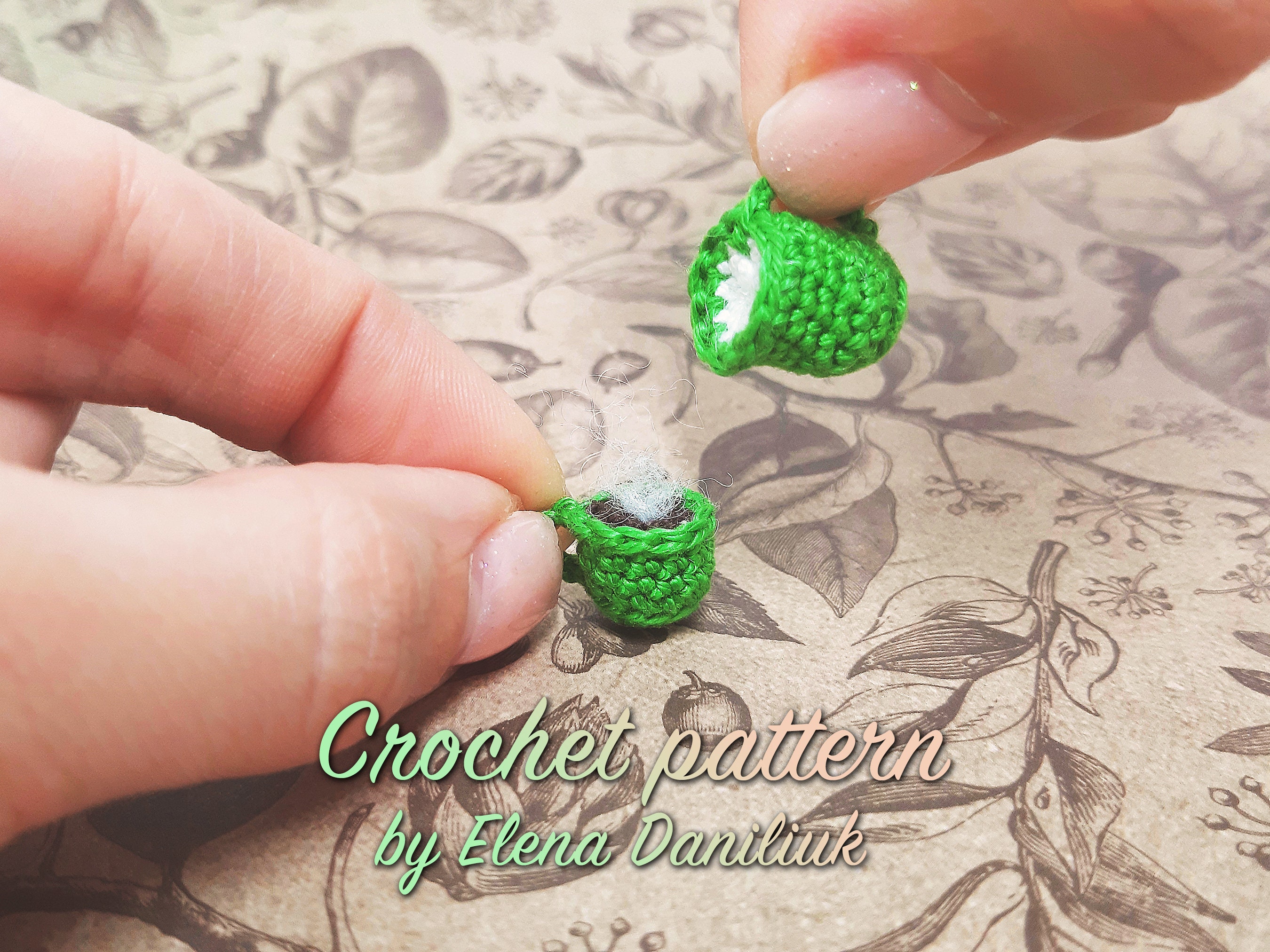 3 crochet patterns miniature book cup and jug by ElenDan 1 | Etsy