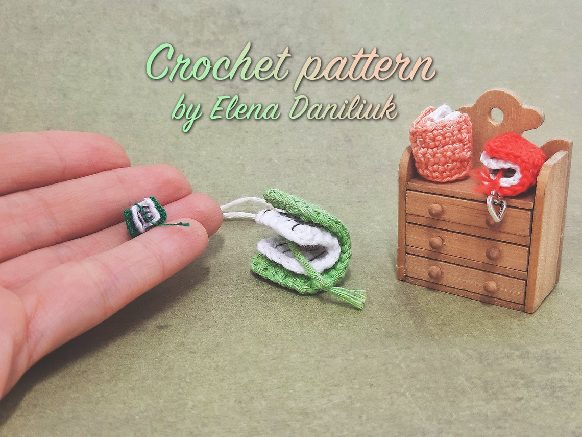 Crochet Pattern Miniature Book by Elendan 1 Inch 1/2 Inch - Etsy