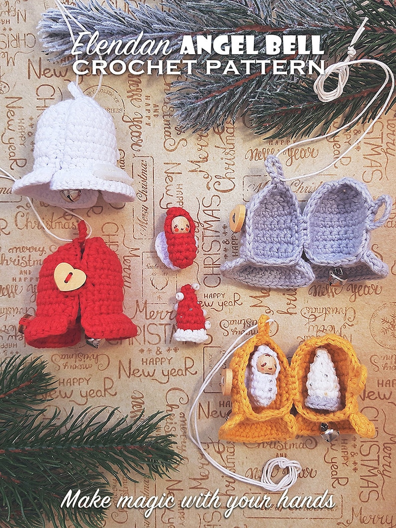 Christmas Crochet Pattern Bell With Angel christmas | Etsy