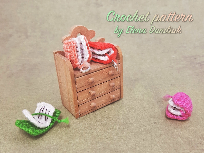 Crochet Pattern Miniature Book by Elendan 1 Inch 1/2 Inch - Etsy