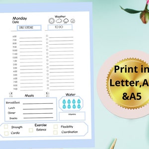 Printable 7 Day Planner/daily Planner Pdf/planner for | Etsy
