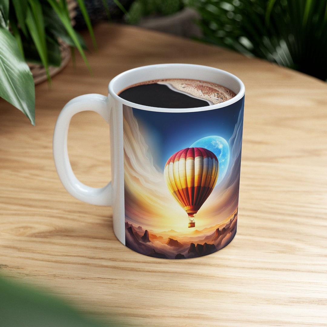 Hot Air Balloon Coffee Cup Hot Chocolate Cup Ceramic Mug 11oz - Etsy