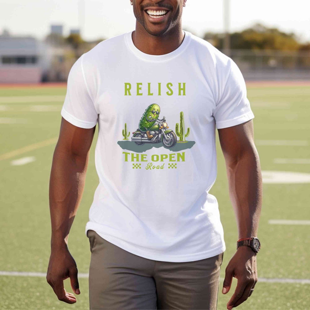 Pickle Motorcycle Gift for Pickle Lover Shirt Unisex Heavy Cotton Tee ...