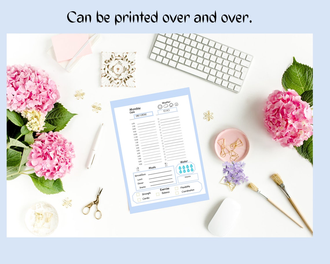 Printable 7 Day Planner/daily Planner Pdf/planner for - Etsy