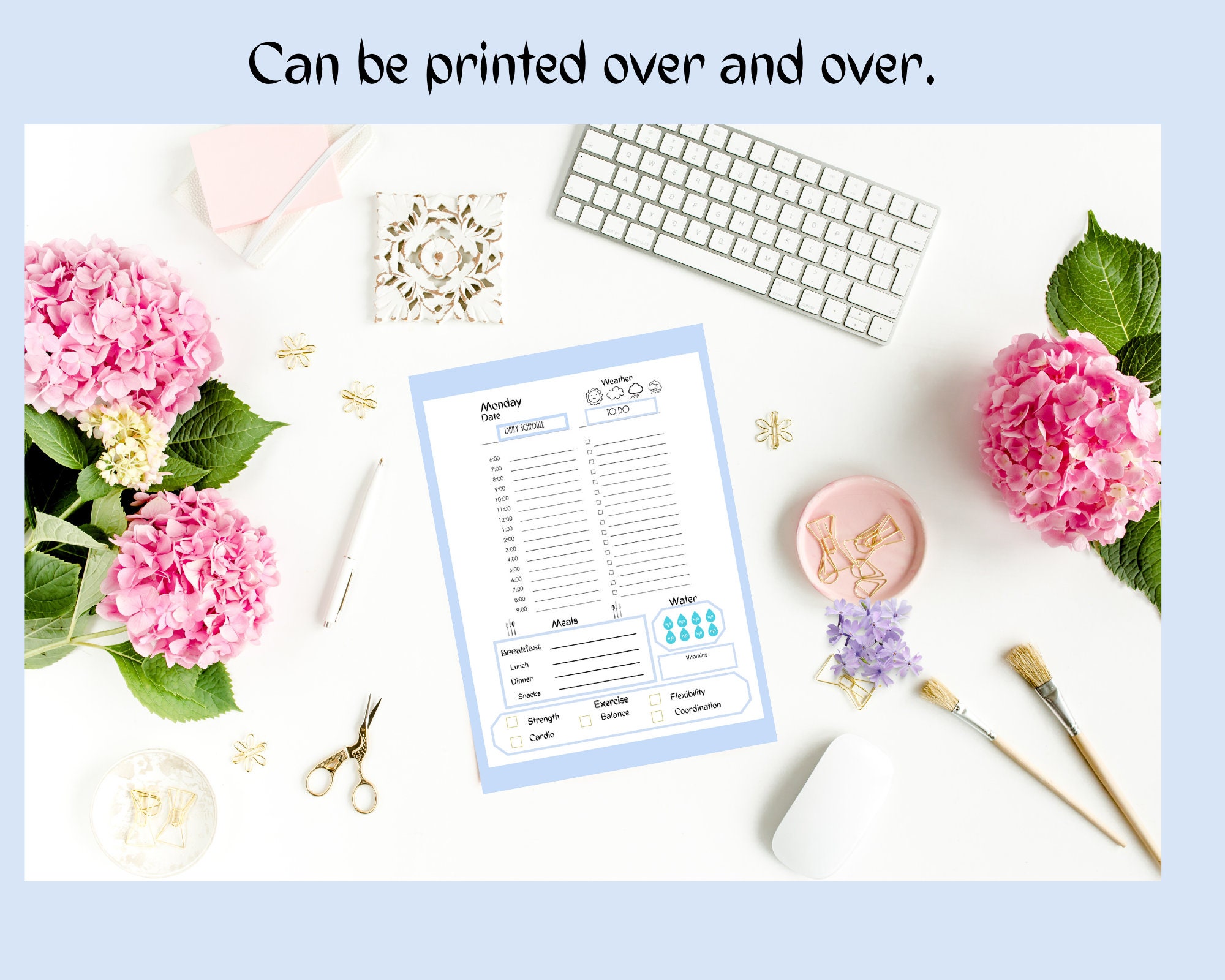 Printable 7 Day Planner/daily Planner Pdf/planner for - Etsy