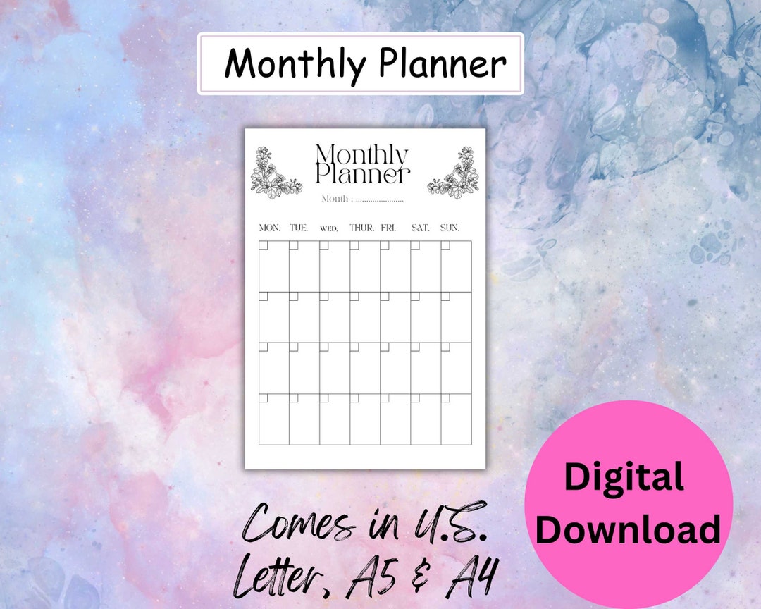 Printable 30 Day Planner/daily Planner/planner for - Etsy