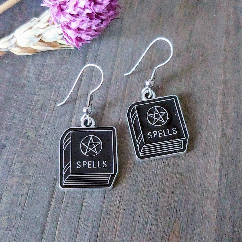 Book Earrings - Etsy