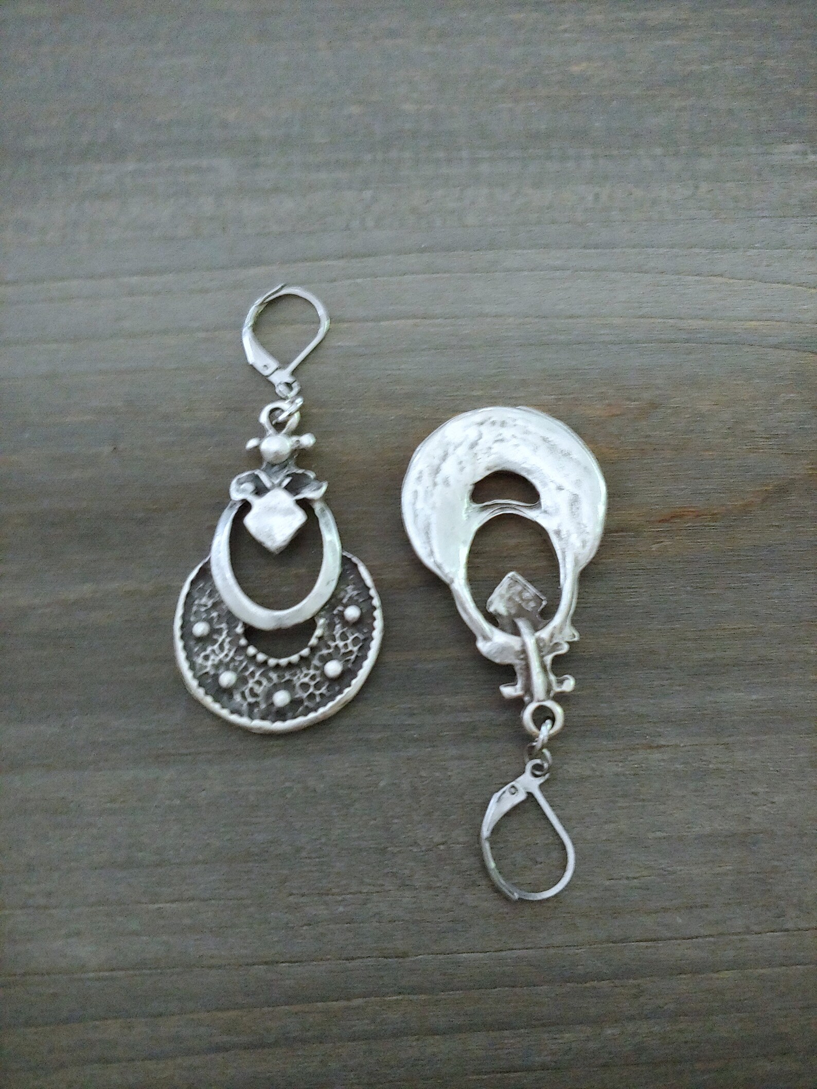 Bohemian Silver Earrings. Antique Silver Earrings . Boho Earrings ...