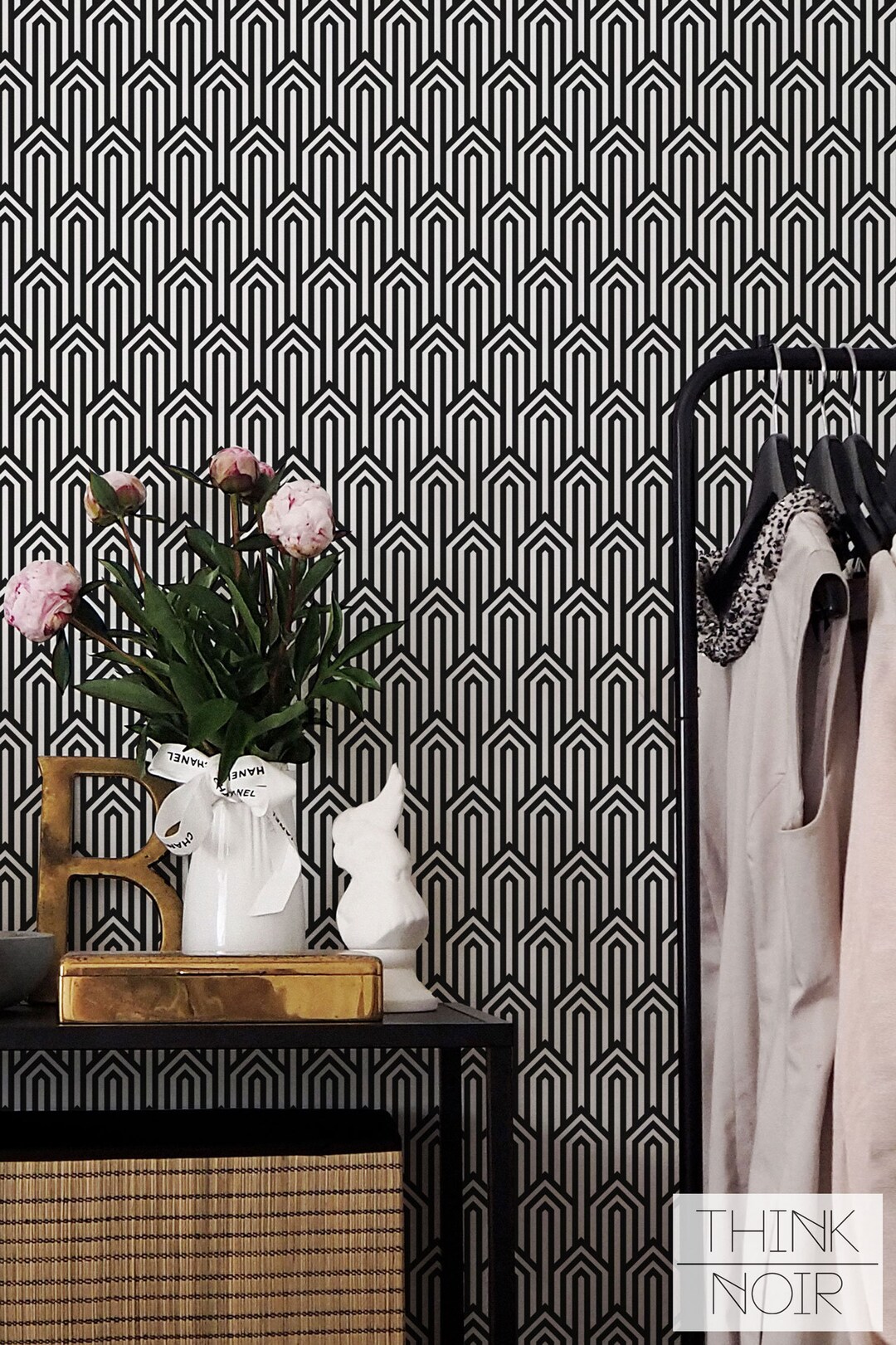 Art Deco Removable Wallpaper Also Available as Traditional - Etsy