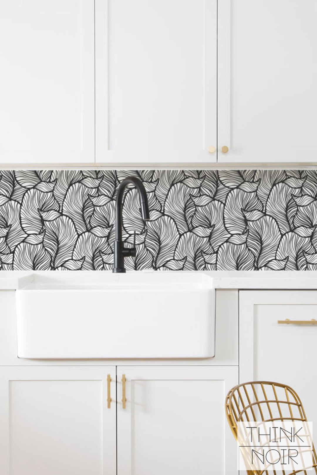 Peel and Stick Kitchen Backsplash Dark Grey Leaf Backsplash Modern Kitchen Backsplash With White ...